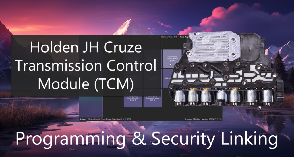 Holden JH Cruze Transmission Control Module (TCM) Programming and VIN ...